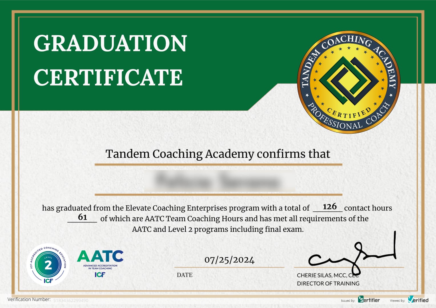 ICF PCC Certification - Tandem Coaching